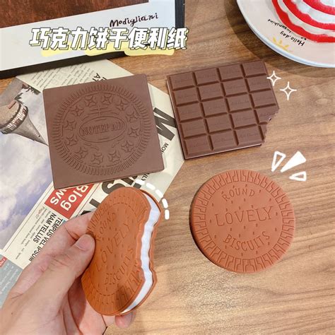 크리 에이 티브 초콜릿 비스킷 노트 용지 비 접착 눈물 노트 패드 학생 빈 작은 노트북 가로 라인 메모장피규어 And 미니어처 Aliexpress