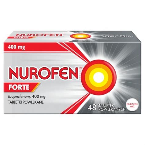 Nurofen Forte ibuprofen 400 mg na silny ból i gorączkę tabletki x 48