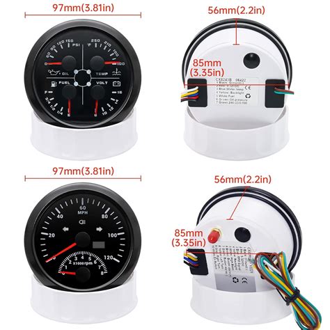 Buy ARTILAURA Speedometer Gauge Set GPS Speedometer With Tachometer Fuel Level Gauge Water