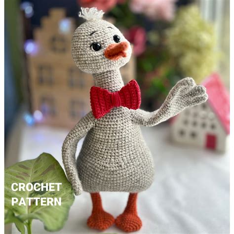 Crochet Pattern Goose Amigurumi Realistic Toys Cute Duke Amigurumi