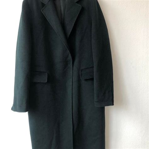 더아이잗컬렉션 청록색 캐시미어 고퀄 핸드메이드 롱코트 헬로마켓