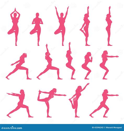 Yoga Poses Stock Vector Illustration Of Beautiful Muscle 43396242