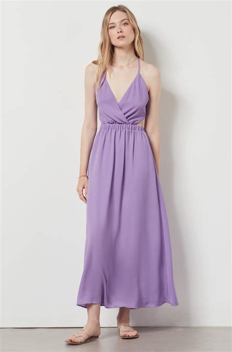 Langes Kleid Mit Cut Outs Fedena Parme Etam
