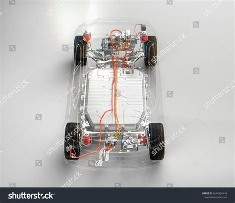 Modern Electric Car Chassis Xray Vehicle Stock Illustration 1614836443