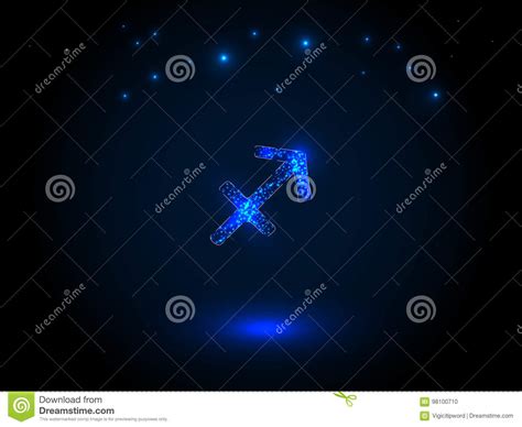 Muestra Del Zodiaco En El Cielo Estrellado Ilustración del Vector