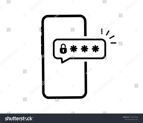 Phone Password Password Protected Icon Phone Stock Vector Royalty Free