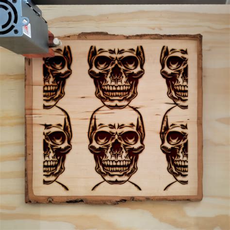 Skull Grid Pattern Design For Cricut Silhouette Laser Machines