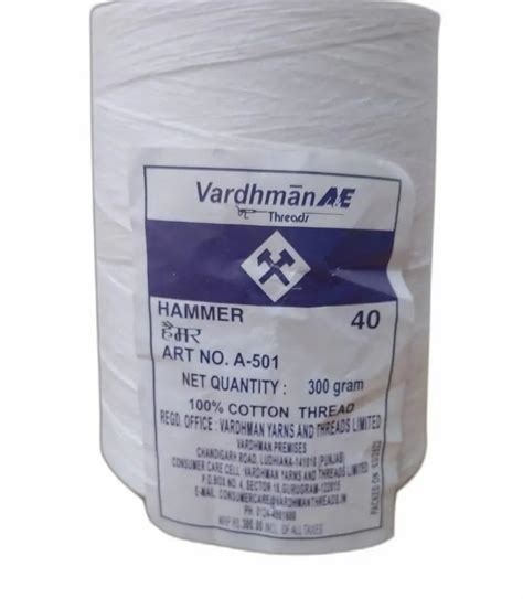 White Plain Vardhman Ae Hammer Cotton Thread For Sewing Packaging Type Reel At Rs 185 Piece