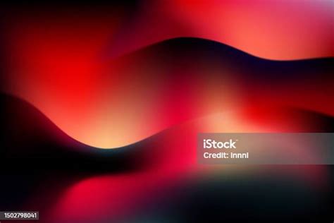 Gradient Color Flow Curve Background Red Color Stock Illustration