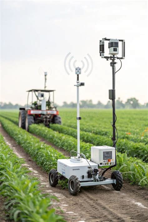 Iot Ai For Agriculture Management Stock Illustration Illustration Of Artificial Sensors