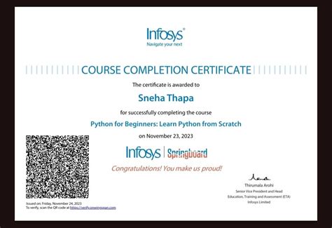 Infosys Infosysspringboard Python Sneha Thapa