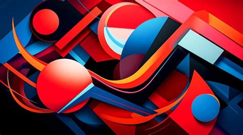 Premium Photo An Abstract Composition Of Intersecting Lines And Geometric Shapes Vibrant