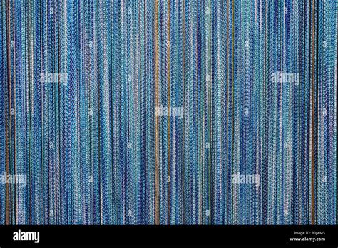 Trendy Blue Background Made Of Differently Blue Colored Strings Stock