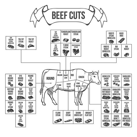 Beef Cuts Scheme Kitchen Poster