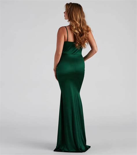 Nala Cowl Neck Satin Dress And Windsor