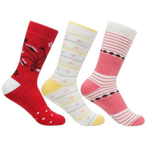 Buy Bonjour Women Cotton Fashion Socks Pack Of 3 Online At Best