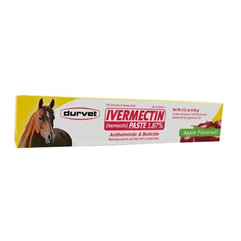Durvet Inc 001 1034 Ivermectin Paste 187 Syringe Bulk Pack Buy Now