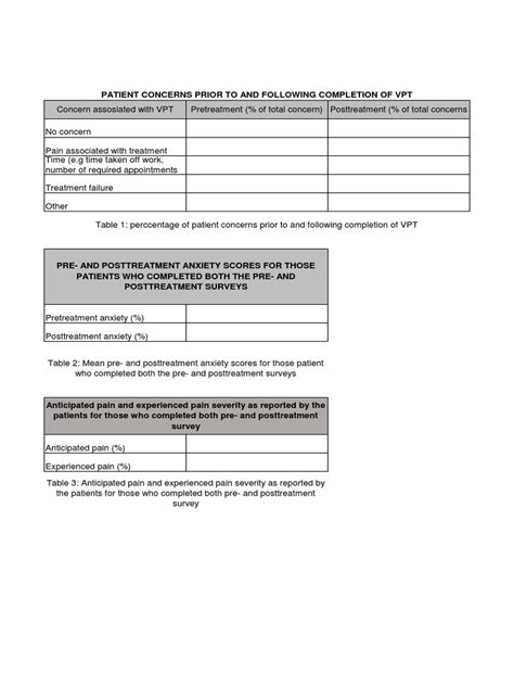 Dummy Table Questionnaire Pdf