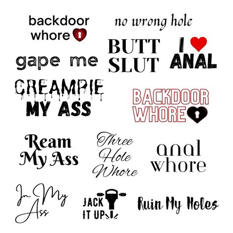 Anl Collection Adult Temporary Tattoos Submissive Kinky Bdsm D