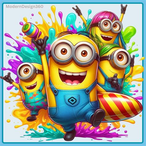 Minion Png Minions Clipart 3d Watercolor Splash Png 300dpi