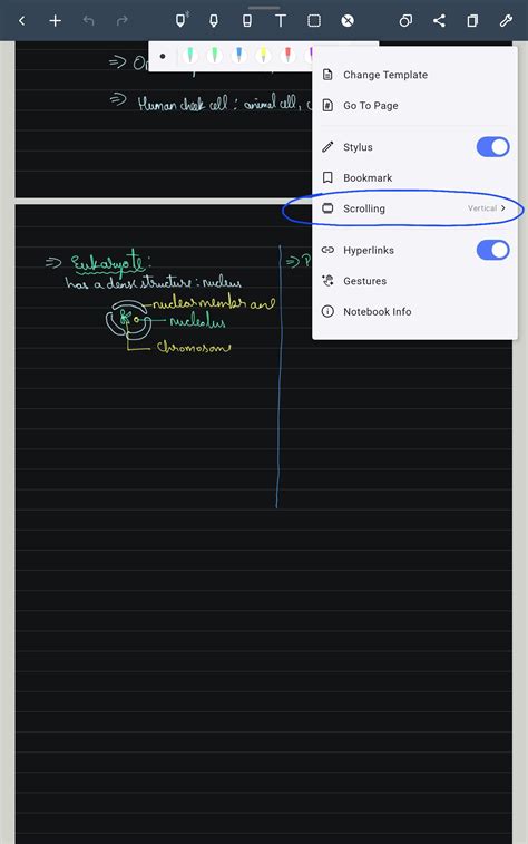 Noteshelf App Added Vertical Scrolling R Galaxytab