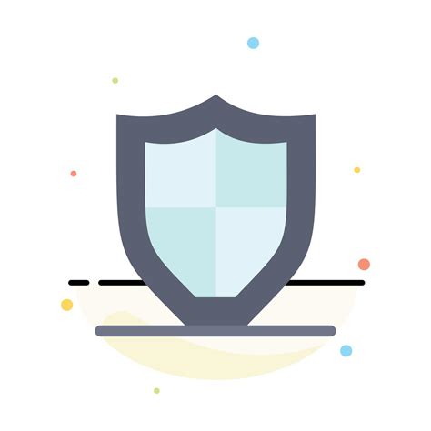 internet protection safety security shield abstract flat color icon