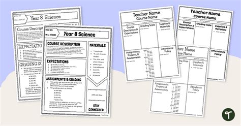 Editable Class Syllabus Templates Teach Starter
