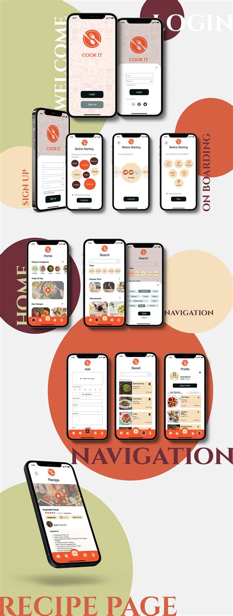 UX UI RECIPE APP On Behance