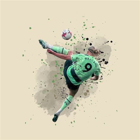Erling Haaland Bicycle Kick Haaland T Shirt Sold By Unsophisticated