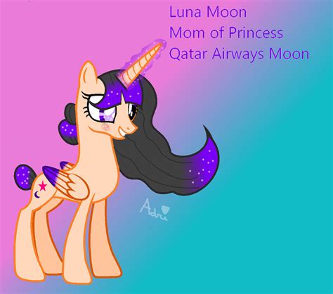 Princess Luna Moon Mom Of Princess Qatar Airways By Itz Artistic Adri On Deviantart