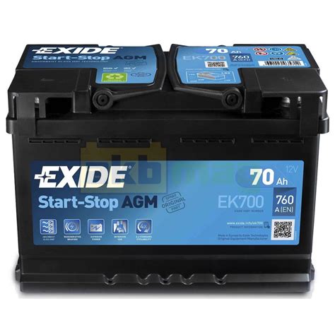 Аккумулятор Exide Start Stop AGM 70Ah EK700 купить Низкая цена