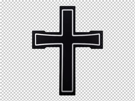 Icono De Cruz Cristiana En Color Negro Archivo Psd Premium