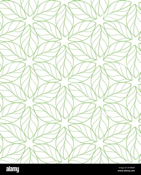 Seamless Repeating Linear Leaves Pattern Stock Vector Image And Art Alamy