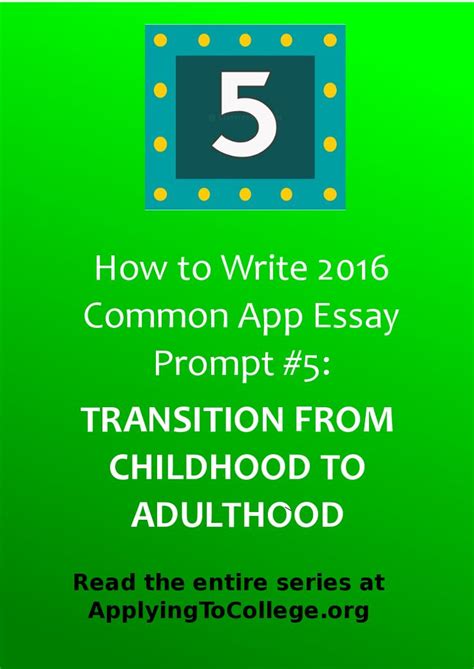 How To Write Common App Essay Prompt 2 Information Application