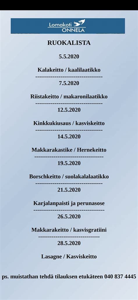 Lomakoti Onnela Home Facebook