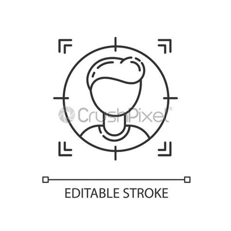 Target Audience Pixel Perfect Linear Icon Stock Vector 2323347 Crushpixel