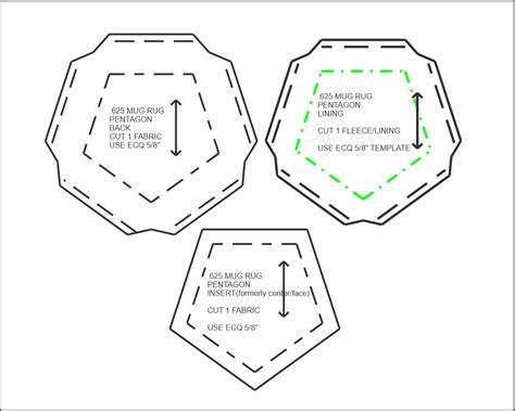 Downloadable Mug Rug Pattern Needle Wielders Sewing