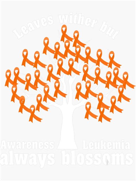 Ribbon Tree Aml Leukemia Awareness Sticker For Sale By Scholhvnyland