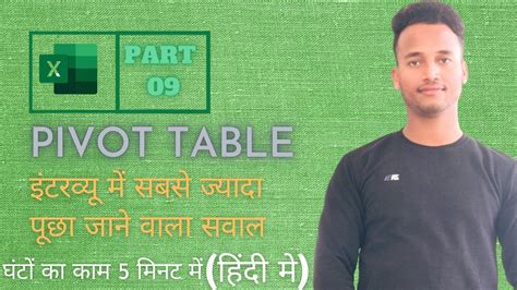 Pivot Table Excel Tutorial Part Excel Tutoring Excel For Freshers Excel For Beginners