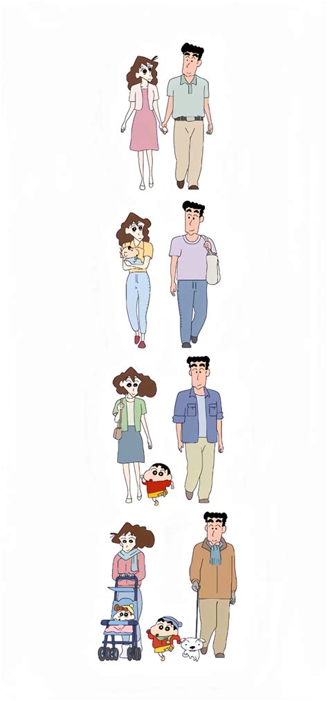 蜡笔小新全家福 花瓣网