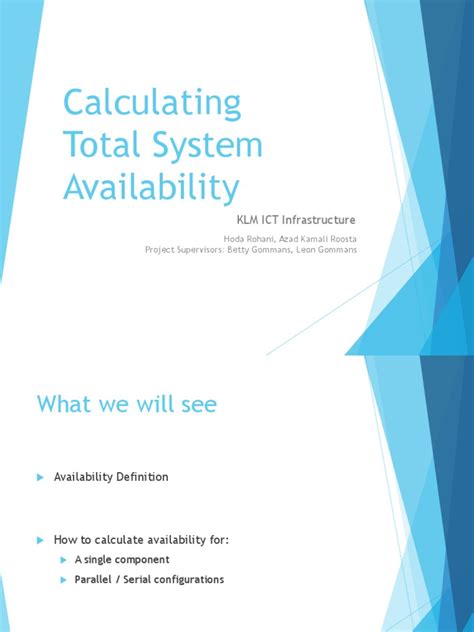 Availability Calculation Pdf Network Interface Controller