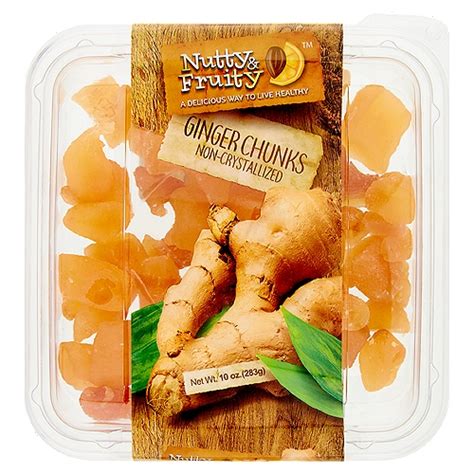 Nutty And Fruity Non Crystallized Ginger Chunks 10 Oz