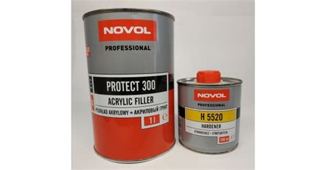 NOVOL PROTECT 300 Акриловый грунт 4+1 серый 1,0 л + отвердитель 0,25 л ...