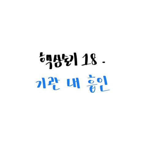 기본간호 핵심술기18 기관 내 흡인 네이버 블로그
