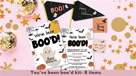 Youve Been Booed Halloween Printable Kit Cute Boo Basket Treat Tags
