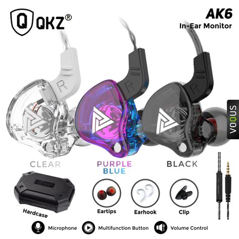 Jual Earphone Qkz Ak6 Mic Bass In Ear Monitor Headset Handsfree Sport