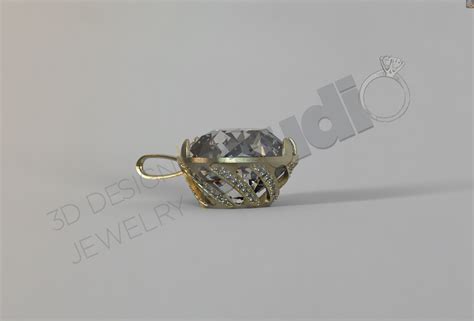 Luxury Heart Pendant With Gems 3d Model 3d Model 3d Printable Cgtrader