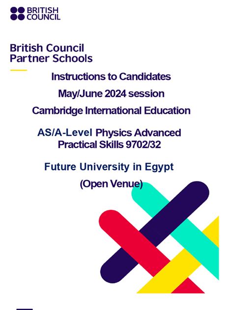 Physics Practical Exam 9702 32 Future University In Egypt Instructions To Candidates Open