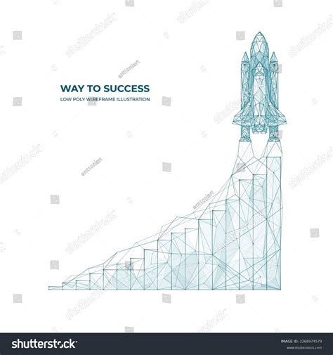 3d Space Shuttle Launch Growth Chart Stock Vector Royalty Free