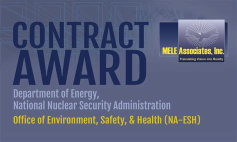Mele Awarded A 5 Year 17m Contract With Doe Nnsa Na Esh Mele